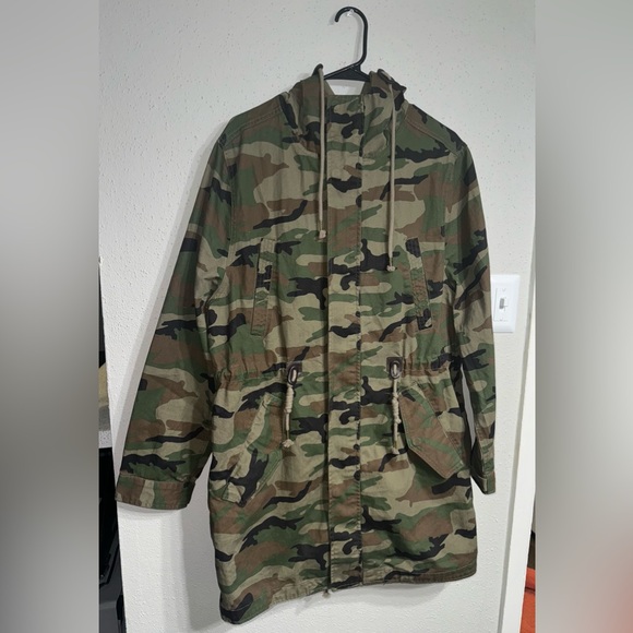 Jackets & Coats | Smoke Rise Camo Denim Cargo Heavy Parka Jacket Coat ...